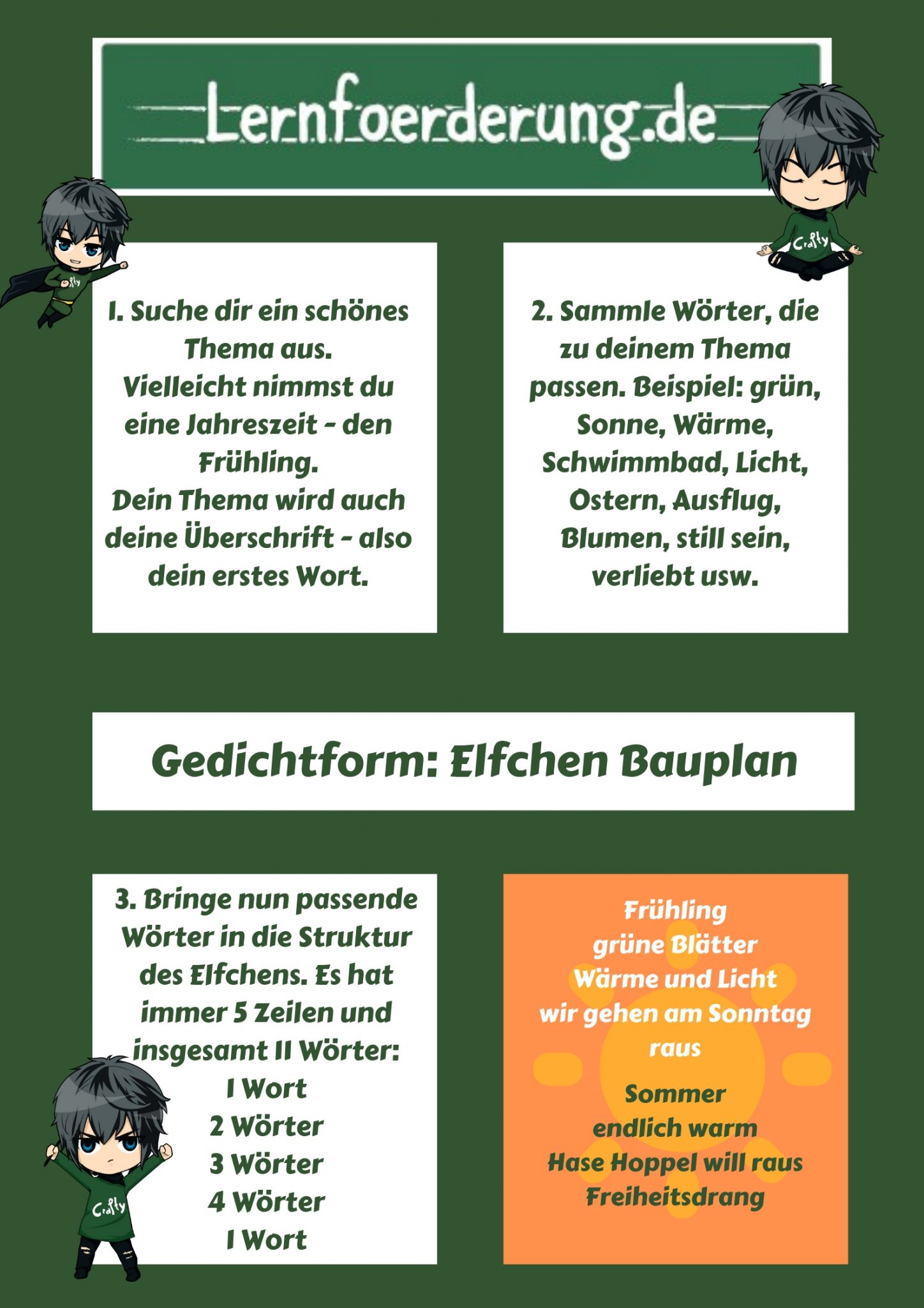 Schreibe dein erstes Gedicht: Elfchen Weihnachten und Elfchen Herbst ...